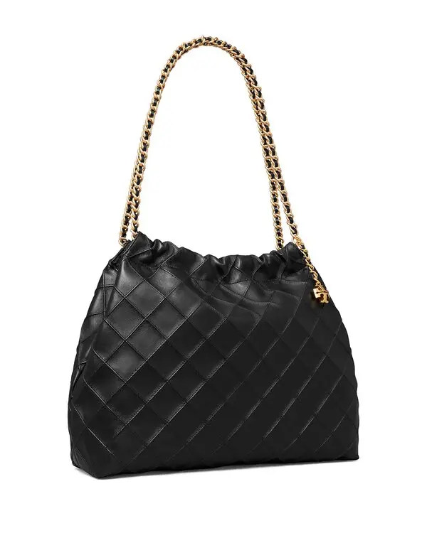 Tory Burch Fleming Hobo Bag - Black/gold