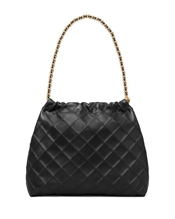 Tory Burch Fleming Hobo Bag - Black/gold