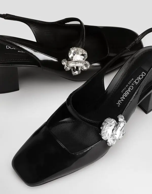 Dolce & Gabbana Polished Calfskin Slingback