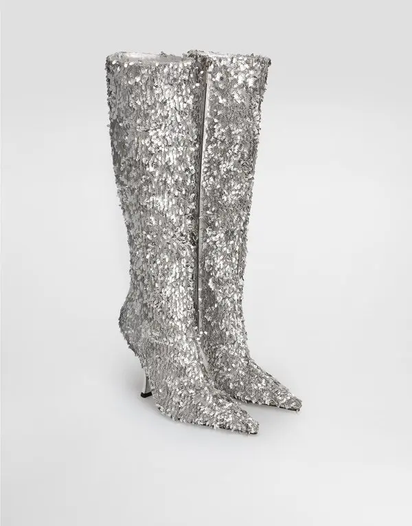 Dolce & Gabbana Sequin Embellished Boots