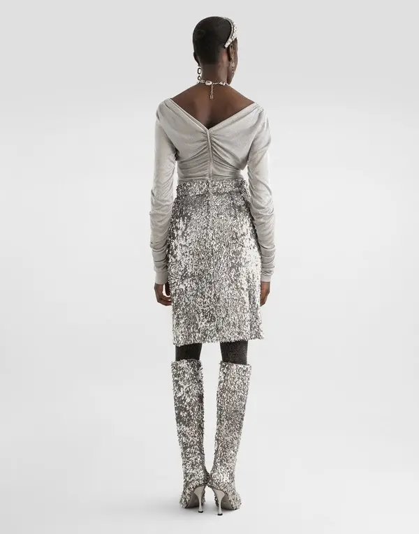Dolce & Gabbana Lamé Jersey Top