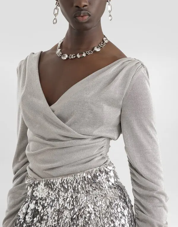 Dolce & Gabbana Lamé Jersey Top