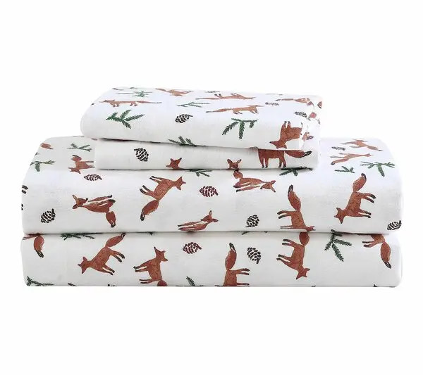 Eddie Bauer Fox Trail Orange Cotton Full Sheet Set - One-color