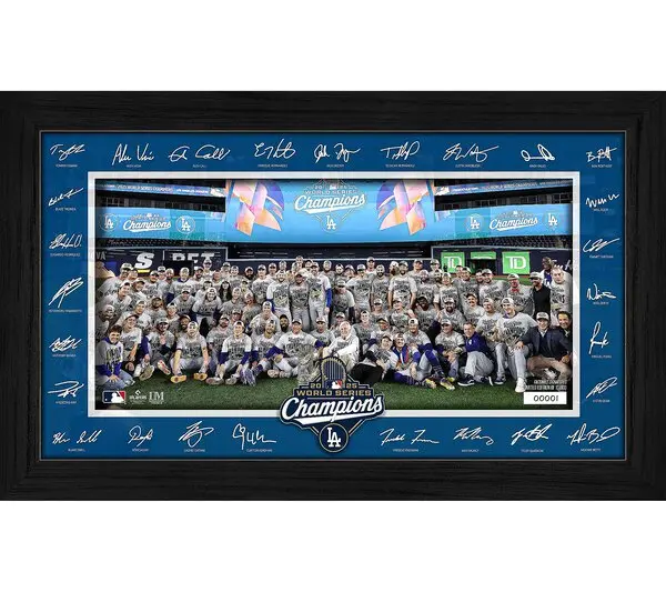 HIGHLAND MINT La Dodgers '25 Ws Champ Signature Frame - One-color
