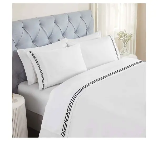 SUPERIOR Harrison Cotton Embroidered Sheet Set, Twin/xl - One-color