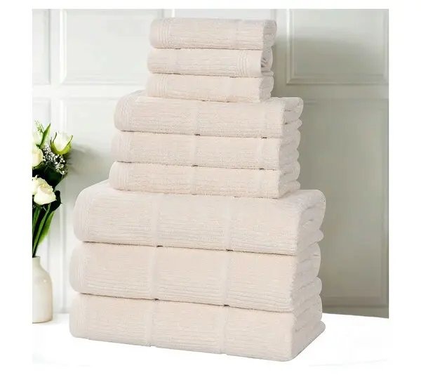 SUPERIOR Milo Cotton Blend Solid 9-piece Towel Et