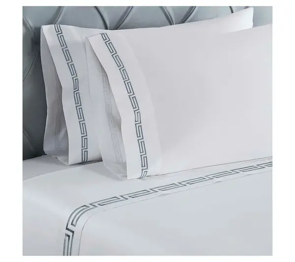 SUPERIOR Harrison Cotton Embroidered Sheet Set, Queen