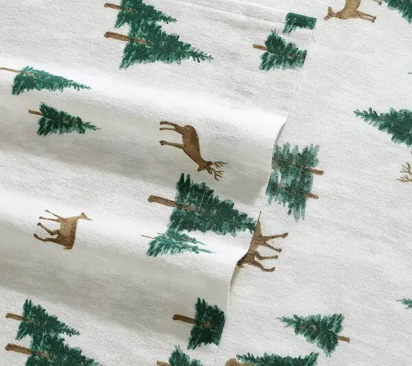 Eddie Bauer Deer Hollow Beige Cotton King Sheet Set