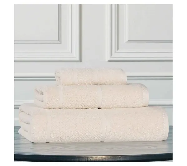 SUPERIOR Mile Cotton Blend Solid 3-piece Towel Et