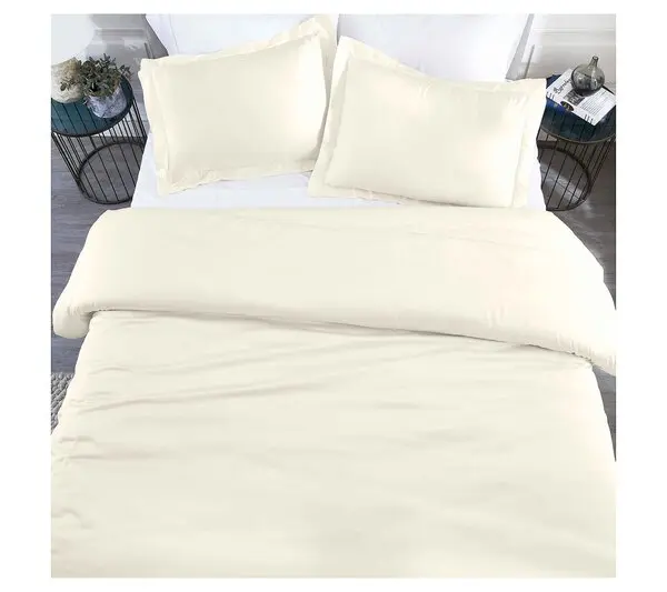 SUPERIOR 400-tc Modal Solid Duvet Cover Set, Fu Ll/qn