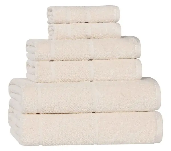 SUPERIOR Mile Cotton Blend Solid 6-piece Towel Et - One-color
