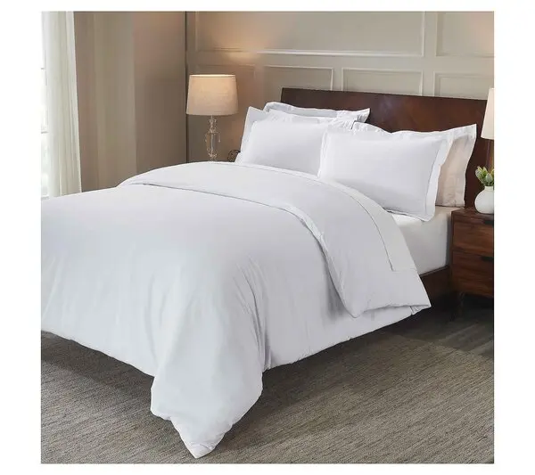 SUPERIOR Rome Flannel Cotton Solid Duvet Cover, Twin - One-color