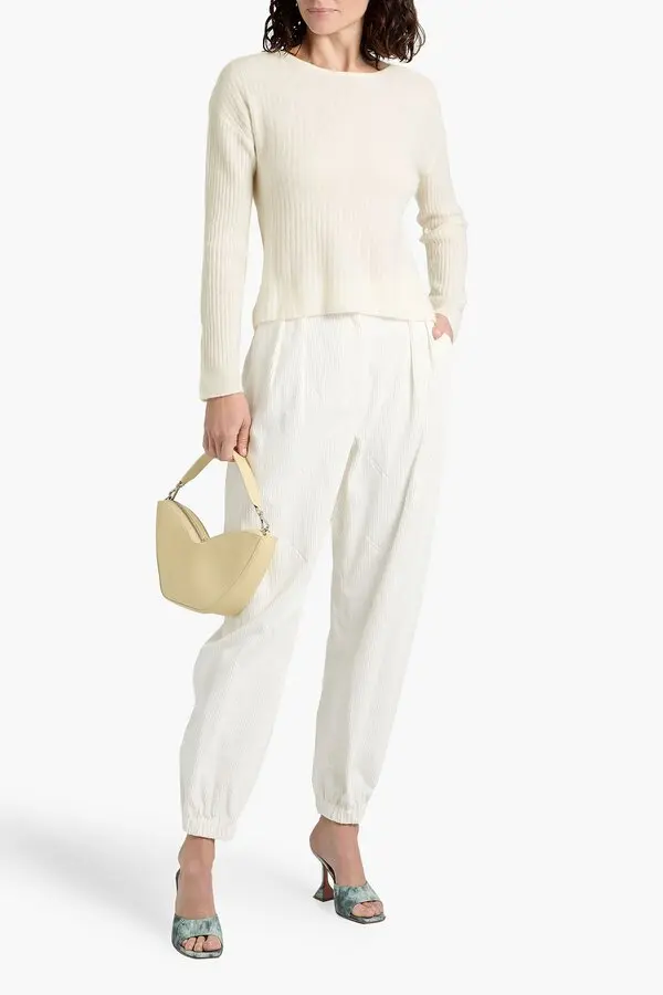 Naadam Coasta Wrap-effect Ribbed Cashmere Sweater