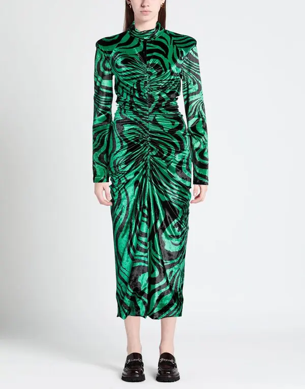 green and white zebra print dress Safari 60s Mini Shirt Dress in White and Olive Green Zebra Print main image 1