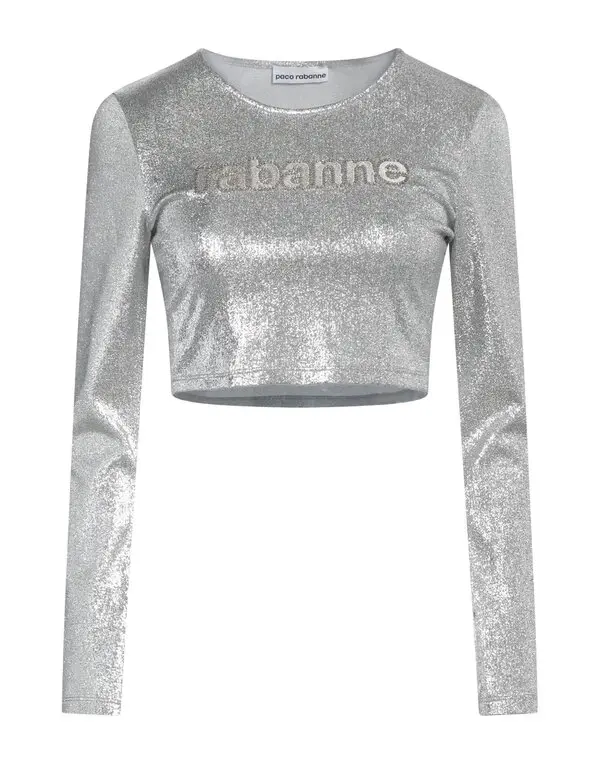 Rabanne Jersey Metallic Crop Top