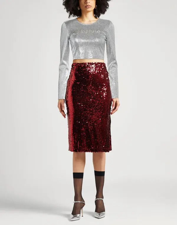 Rabanne Jersey Metallic Crop Top