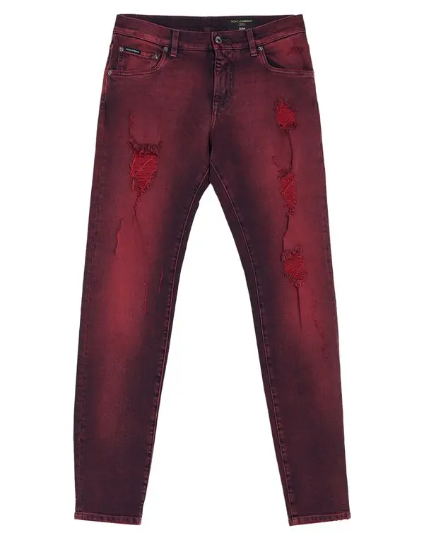 Dolce & Gabbana Cotton Tapered Jeans - Red
