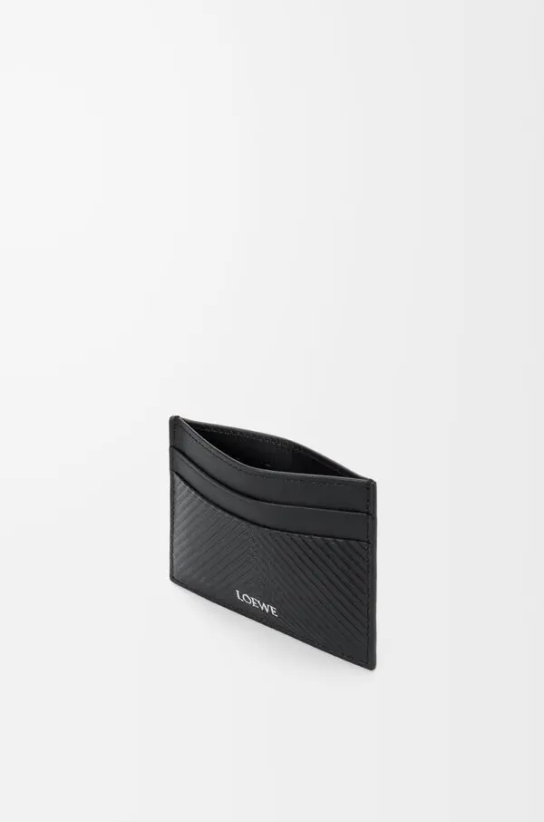 Loewe Plain Cardholder In Textured Classic Leather Skin - Black