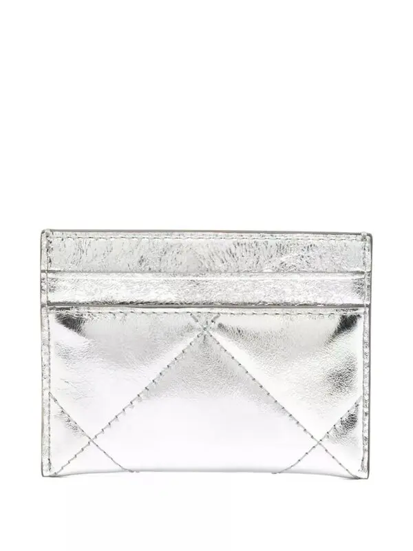 Tory Burch Kira Diamond Quilt Card Case - Metallic