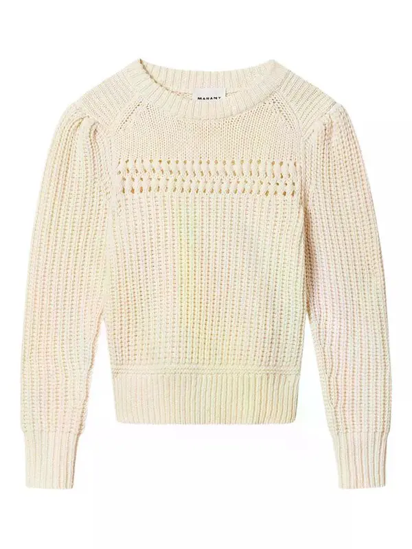 MARANT ETOILE Winnie Openwork Sweater - Neutrals