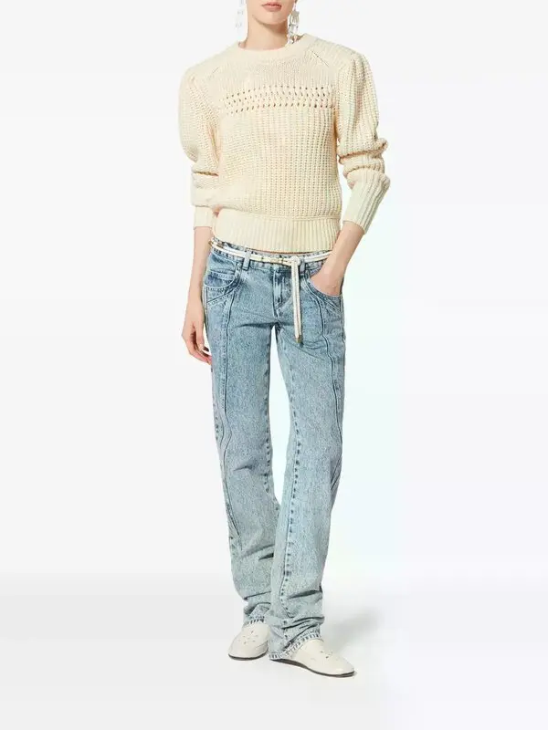 MARANT ETOILE Winnie Openwork Sweater - Neutrals
