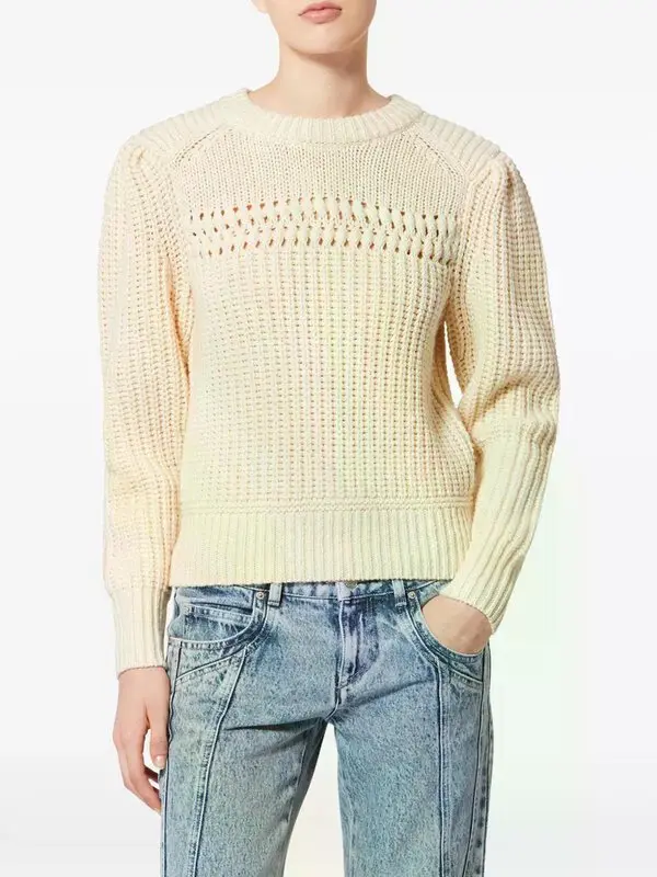 MARANT ETOILE Winnie Openwork Sweater - Neutrals