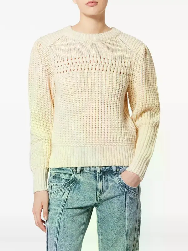 MARANT ETOILE Winnie Openwork Sweater - Neutrals