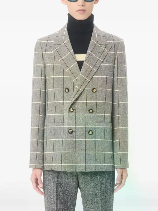 Valentino Garavani Double-breasted Check-pattern Blazer