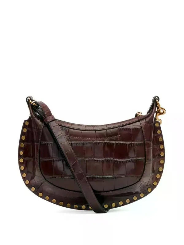 Isabel Marant Étoile Oskan Moon Croc-effect Leather Shoulder Bag - Brown