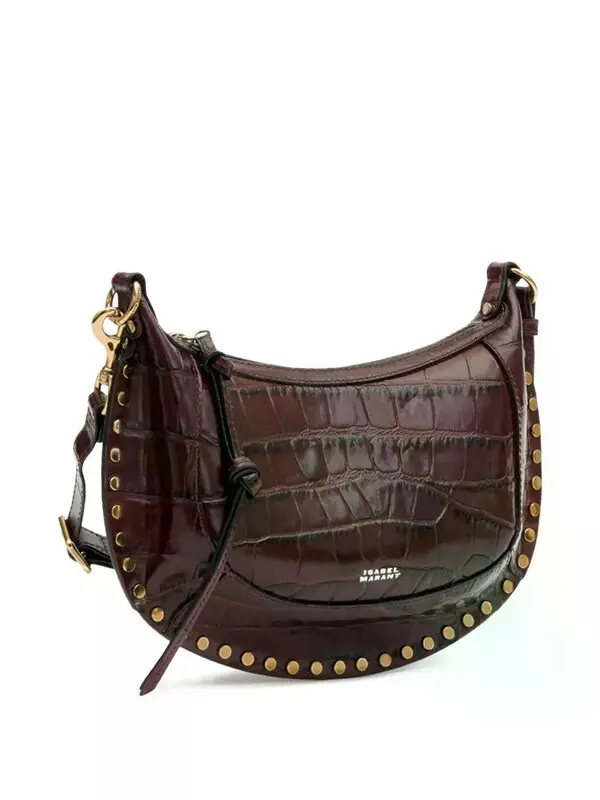 Isabel Marant Étoile Oskan Moon Croc-effect Leather Shoulder Bag - Brown
