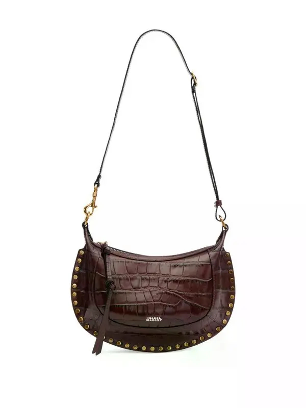 Isabel Marant Étoile Oskan Moon Croc-effect Leather Shoulder Bag - Brown