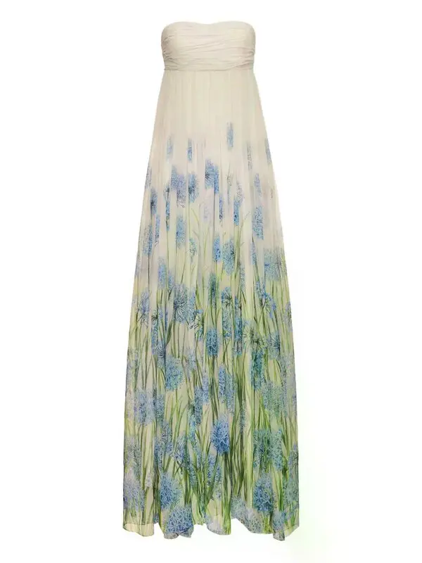 Oscar De La Renta Allium Chiffon Gown