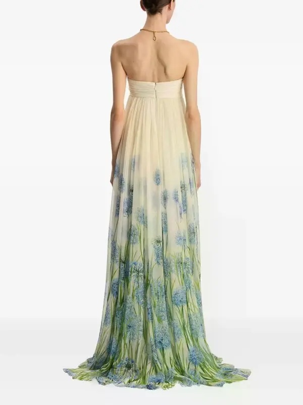 Oscar De La Renta Allium Chiffon Gown