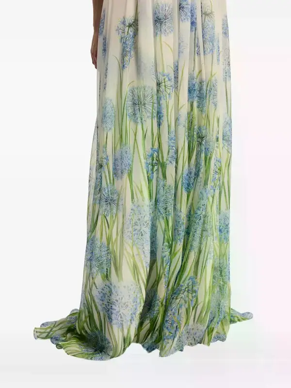 Oscar De La Renta Allium Chiffon Gown