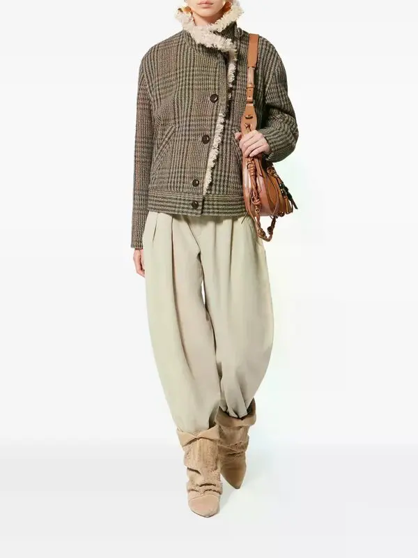 MARANT ETOILE Fadia Check Jacket - Brown