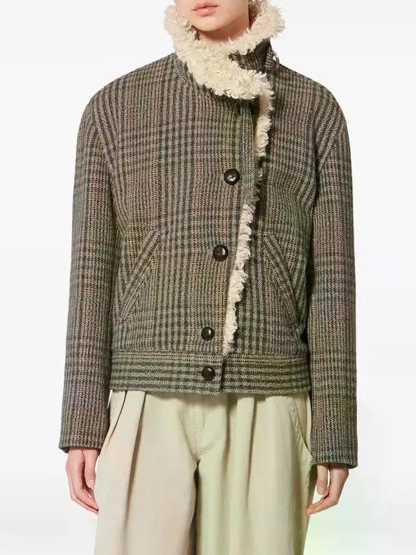 MARANT ETOILE Fadia Check Jacket - Brown