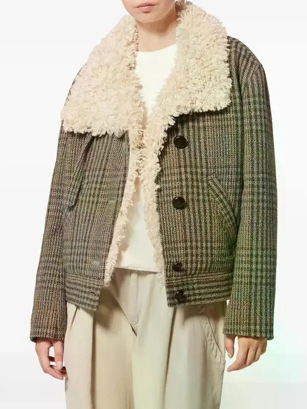 MARANT ETOILE Fadia Check Jacket - Brown