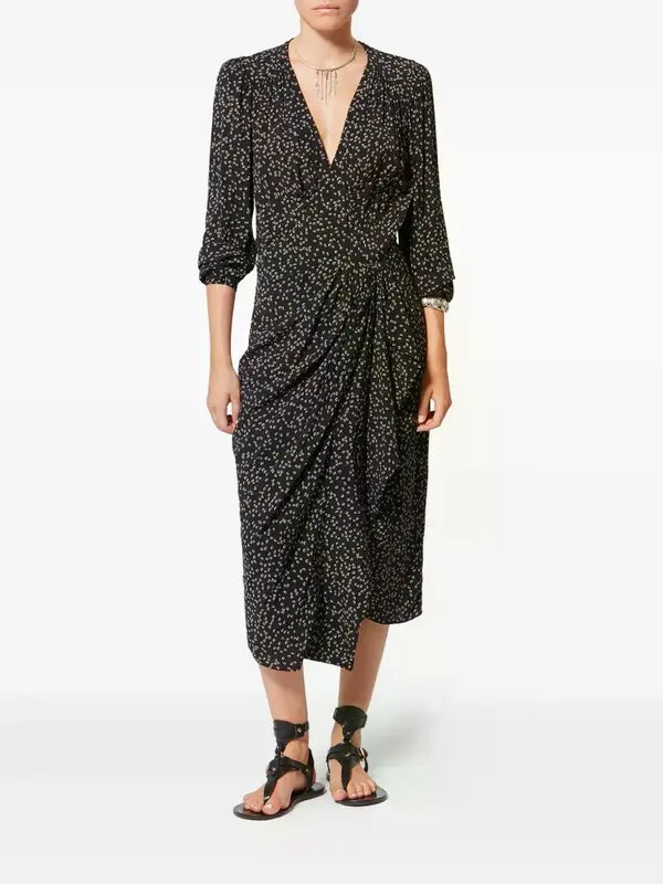 MARANT ETOILE Daylia Printed Midi Dress