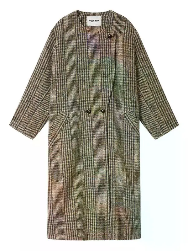 MARANT ETOILE Checked Button Coat