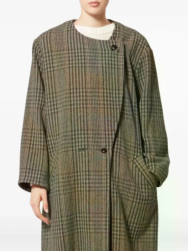 MARANT ETOILE Checked Button Coat