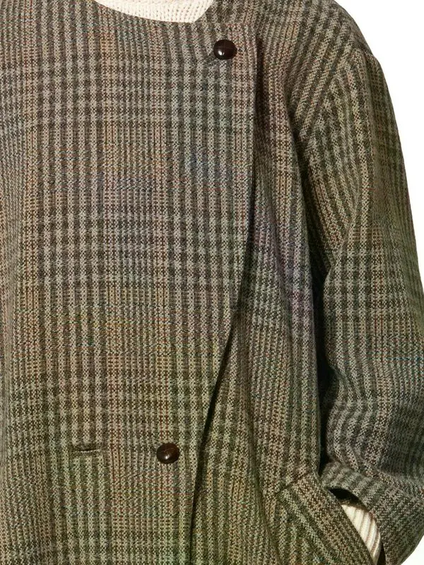 MARANT ETOILE Checked Button Coat