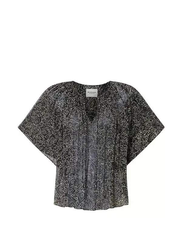 MARANT ETOILE Neslya Printed Blouse - Midnight