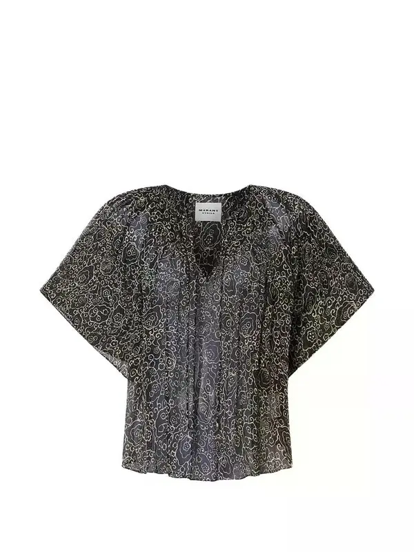 MARANT ETOILE Neslya Printed Blouse - Midnight