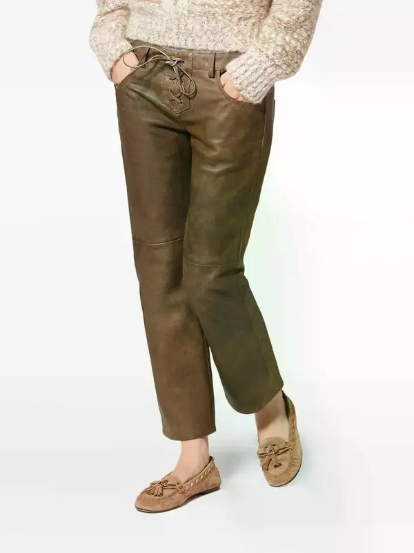 Isabel Marant Étoile Vanel Lace-up Trousers - Green