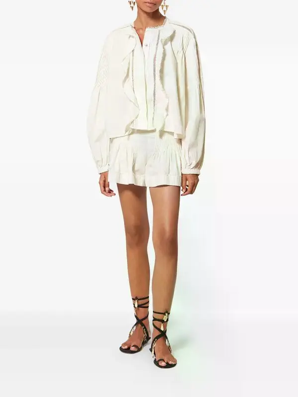 Isabel Marant Cybila Lace Pleated Shorts