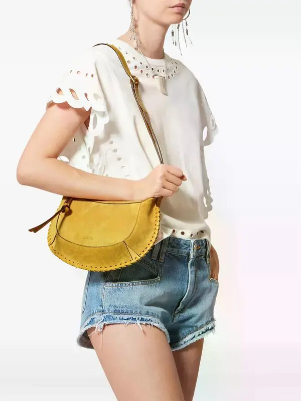 Isabel Marant Oskan Moon Leather Shoulder Bag