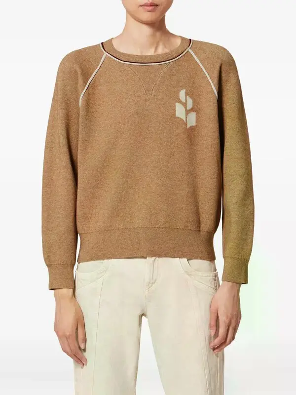 MARANT ETOILE Loriby Logo Sweater - Brown
