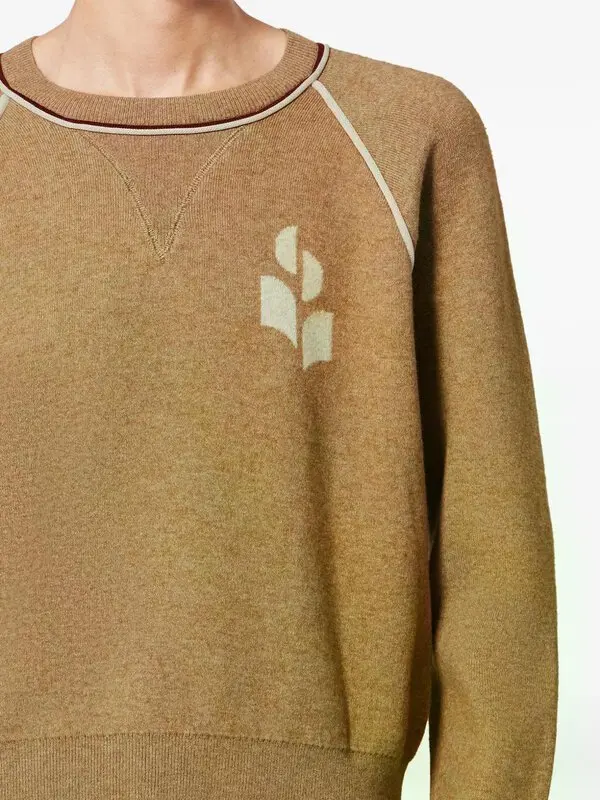 MARANT ETOILE Loriby Logo Sweater - Brown