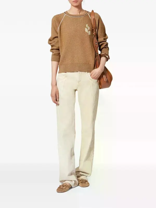 MARANT ETOILE Loriby Logo Sweater - Brown