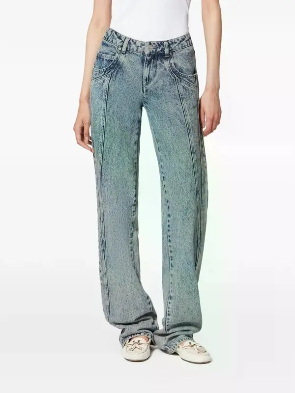 MARANT ETOILE Jaylis Paneled Jeans - Blue